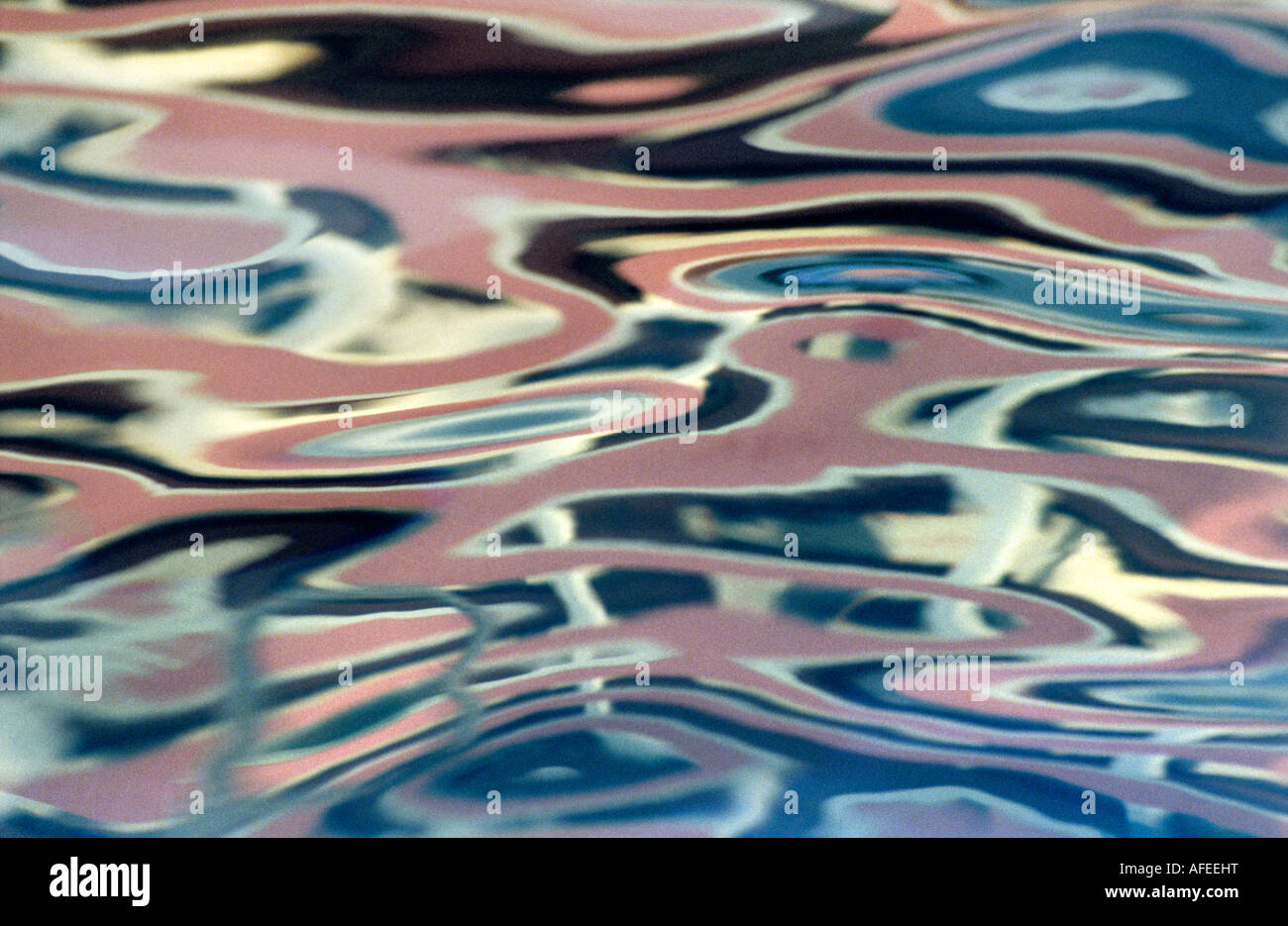 pattern of reflections on water surface Stock Photo - Alamy