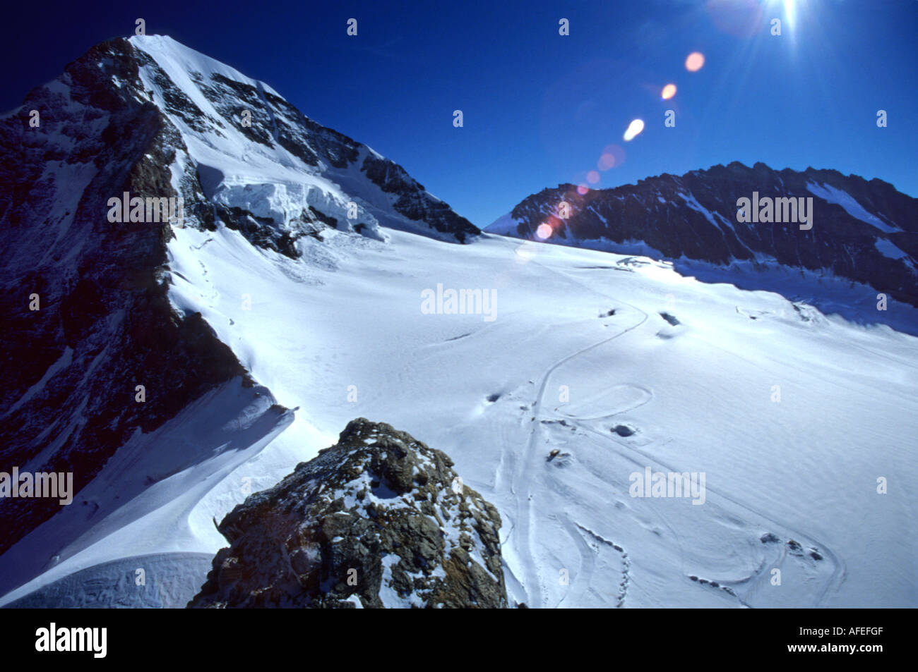 Berner Oberland - a view of Monch from Jungfraujoch - Switzerland ...