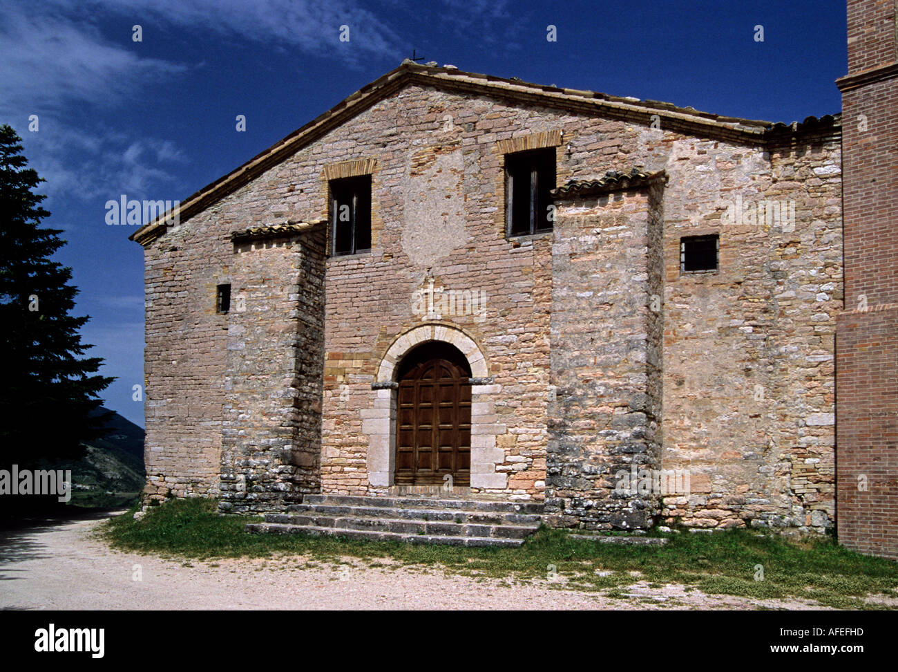 Italy - Fiastra - the ruins of Fiastra castle - Castrum Flastrae Stock ...