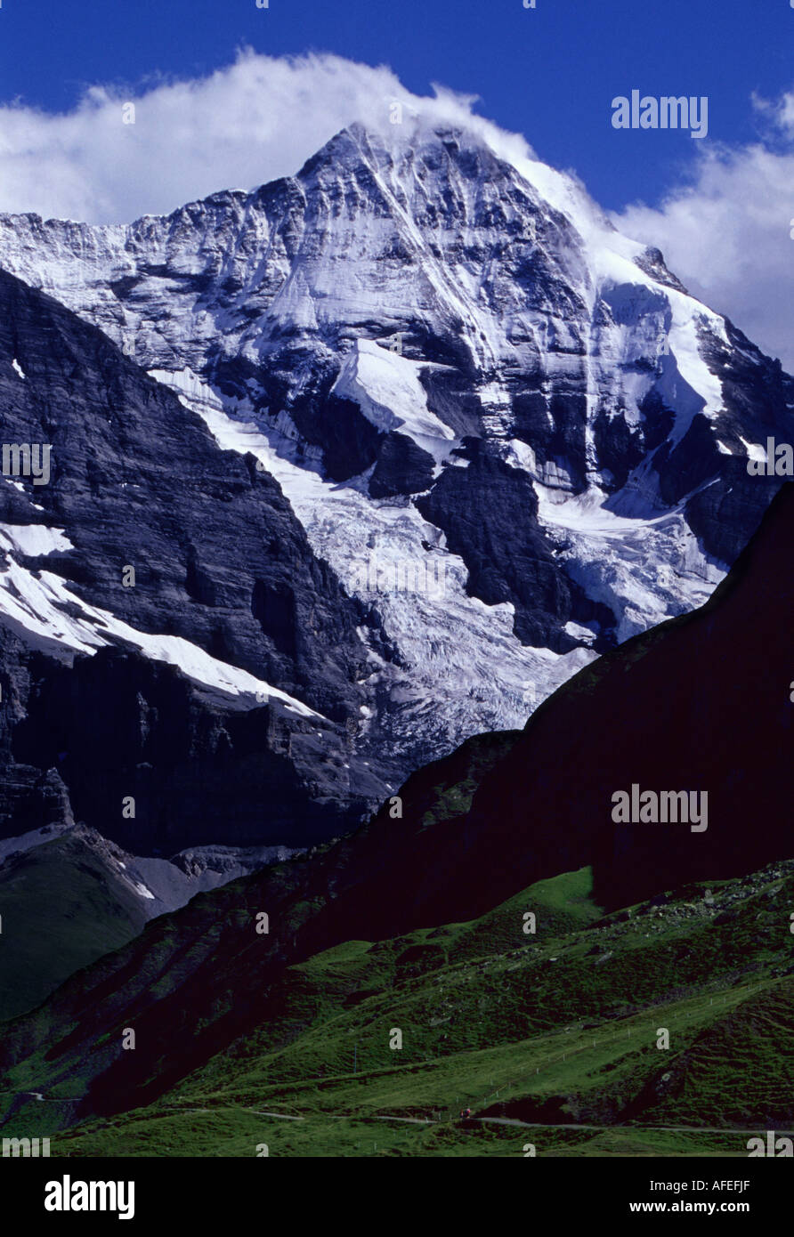 Monch peak - a view from Männlichen - Berner Oberland Switzerland Alps ...