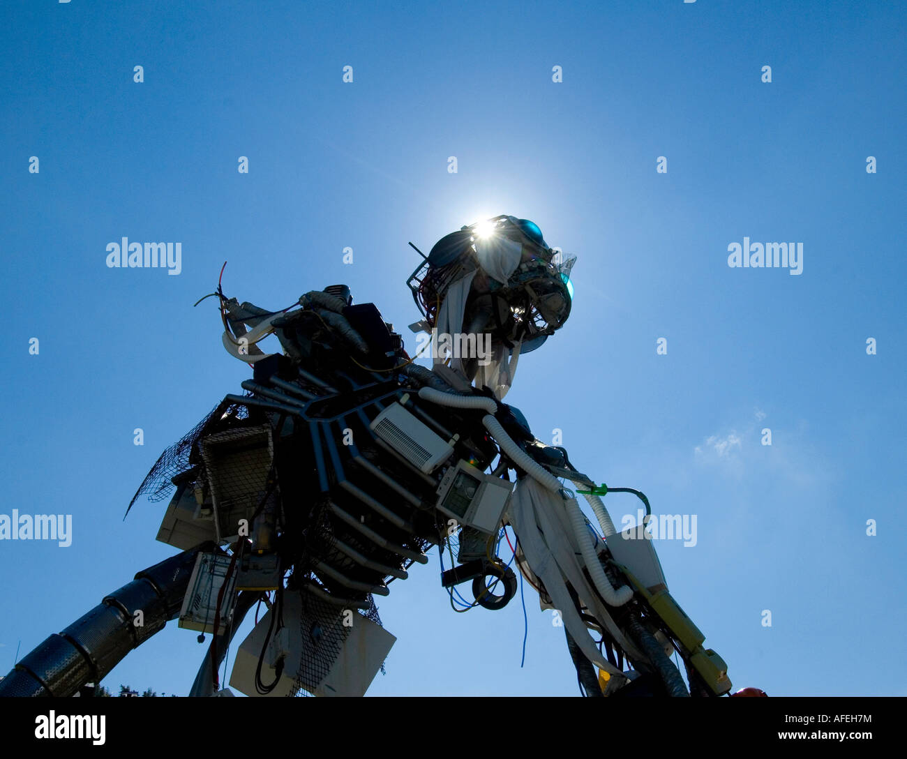 Eden Project Cornwall Wee Man constructed from recycled electrical and ...