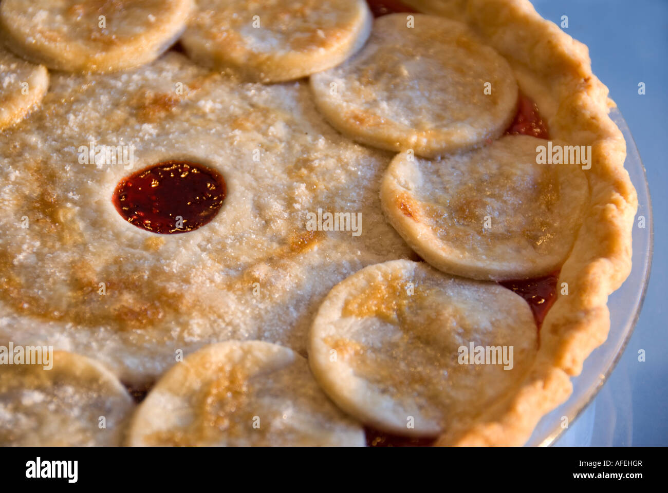 A whole homemade cherry pie. USA Stock Photo - Alamy