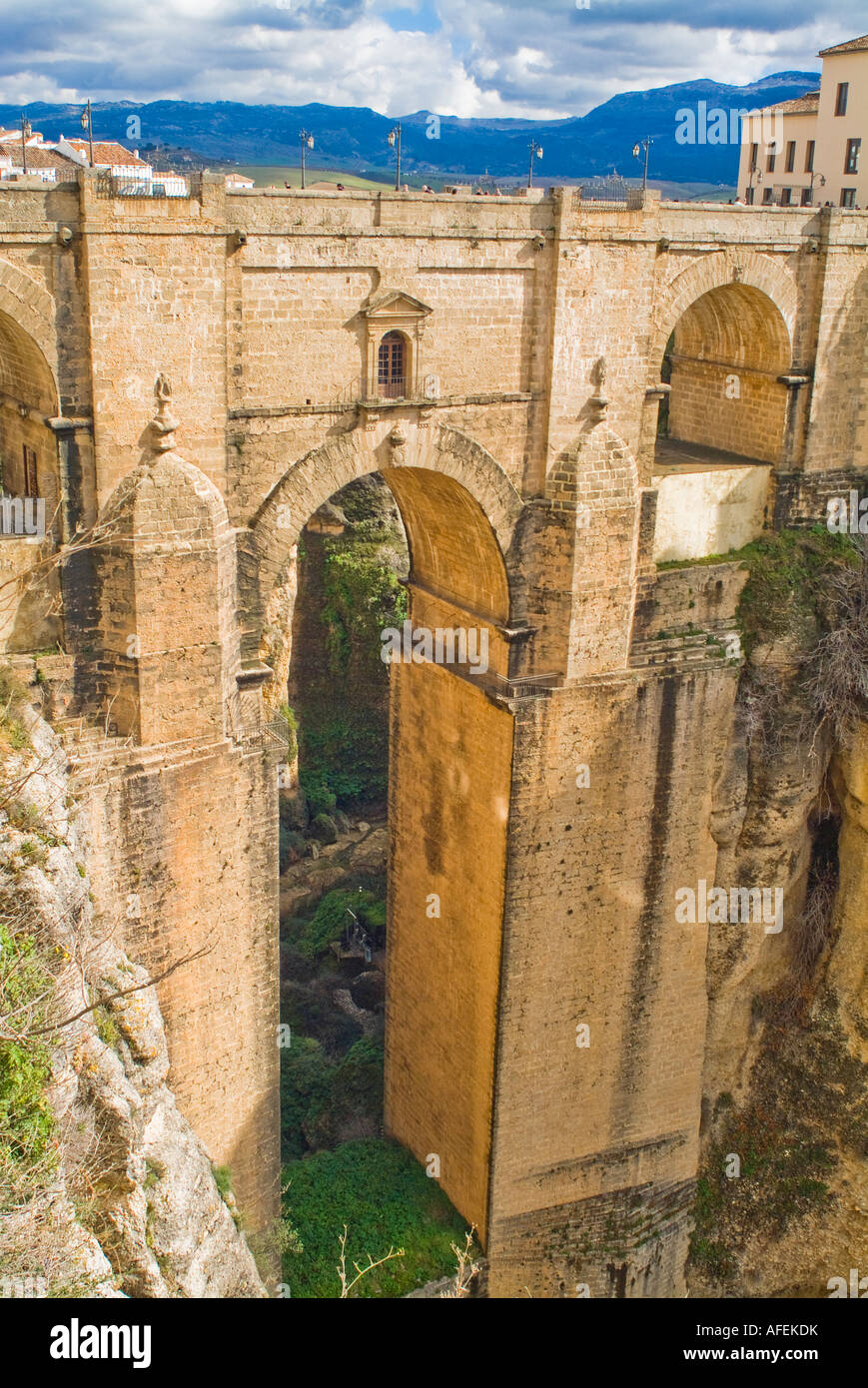 PUENTE NUEVO THE 1793 ARCHED BRIDGE BUILT IN THE CITY OF RONDA ...