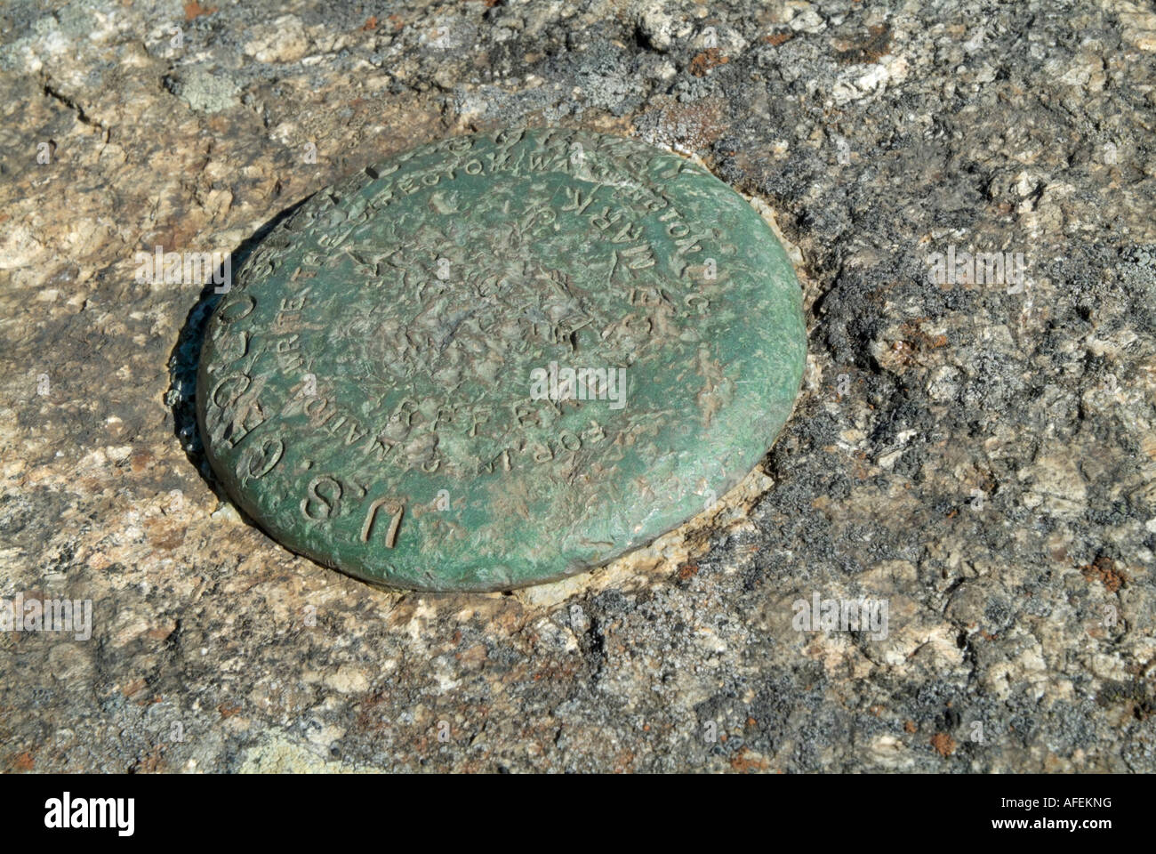 Us Geological Survey Marker on the summit of Mount Hale Located in the ...