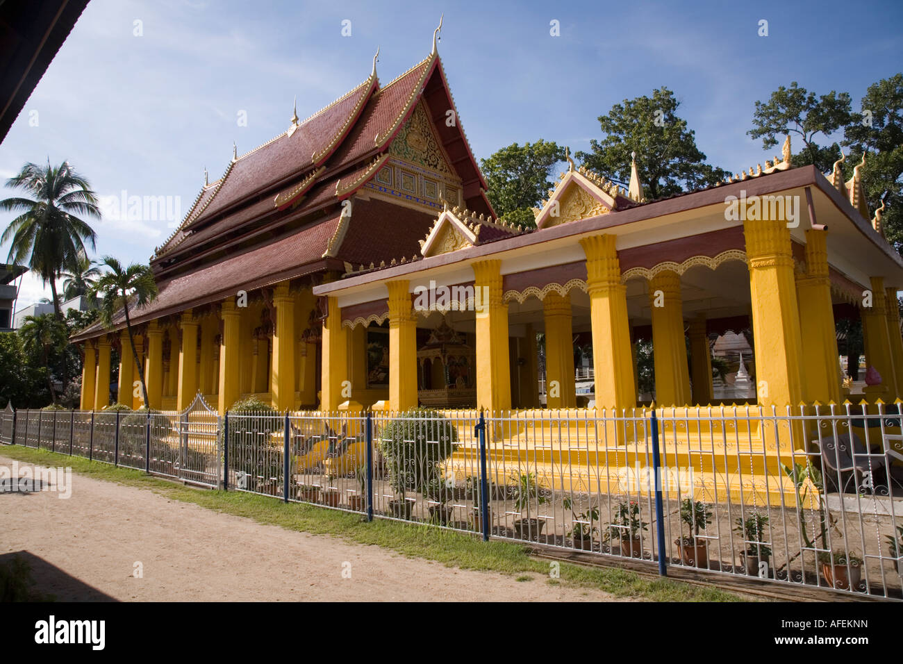 Sim (ordination hall) of Wat Mixay, Vientiane, Laos Stock Photo - Alamy