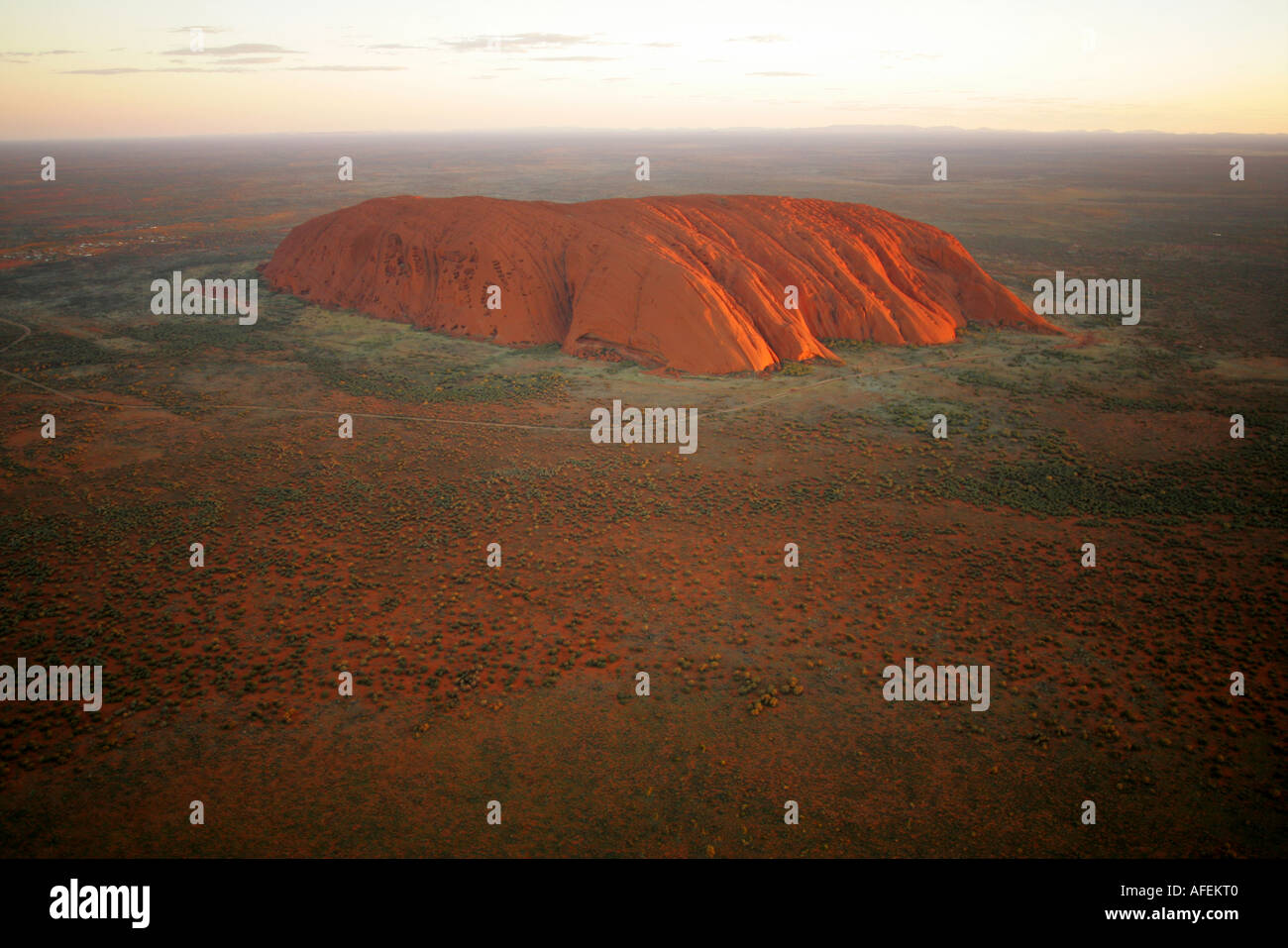 Uluru from the air Stock Photo - Alamy