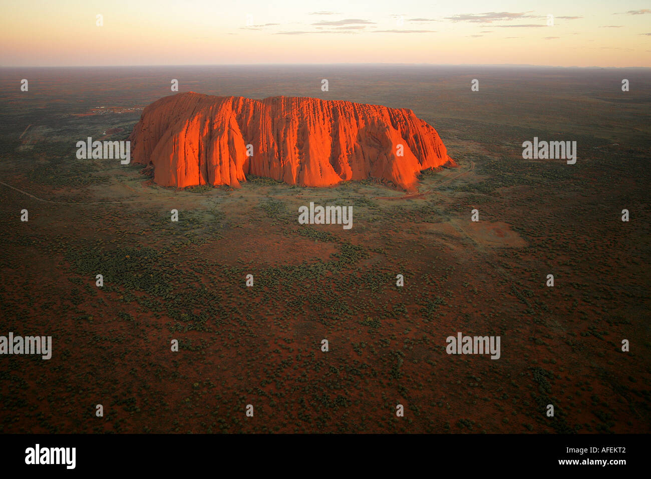 Uluru from the air Stock Photo - Alamy