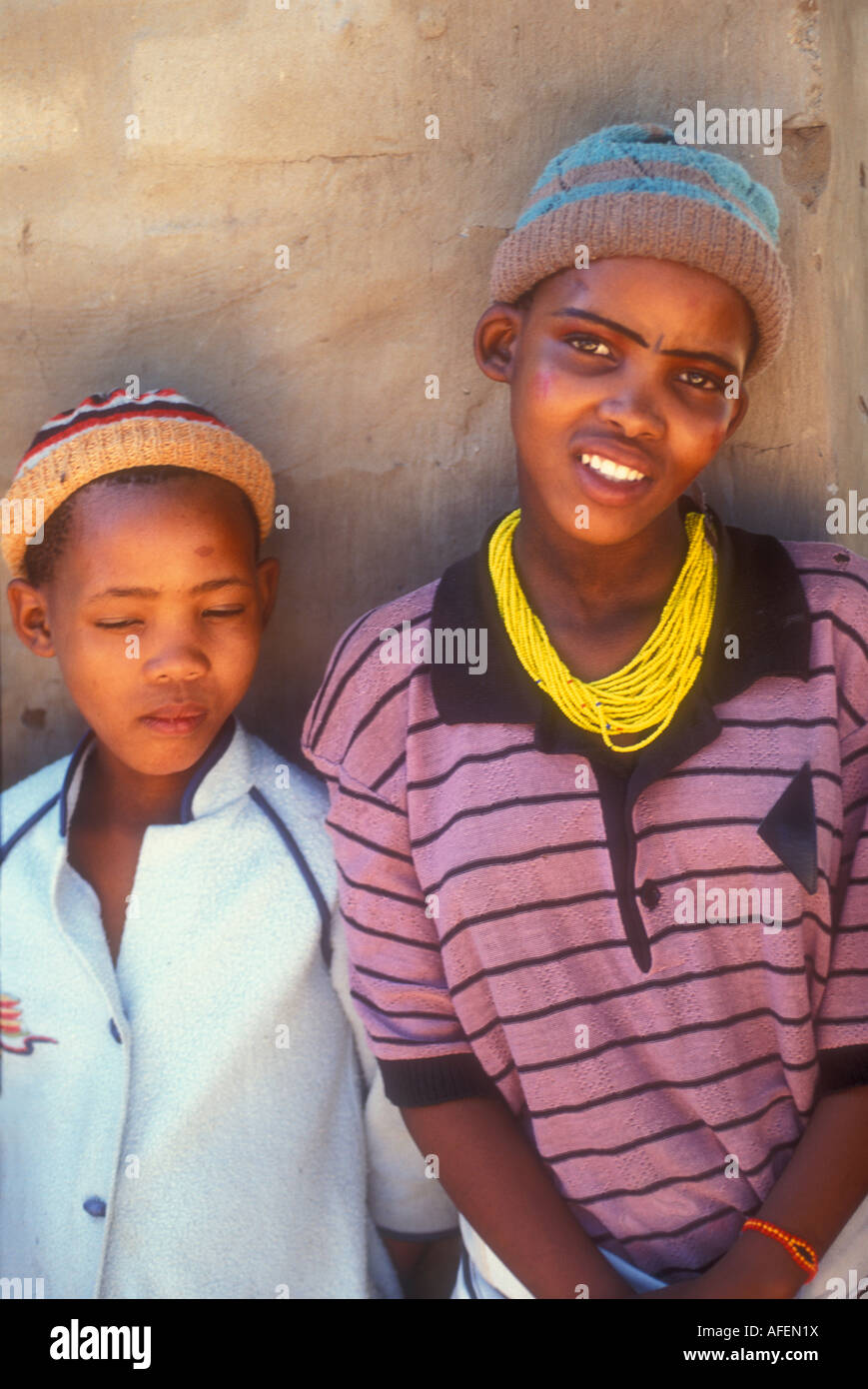 Bushman girls, Namibia Stock Photo - Alamy