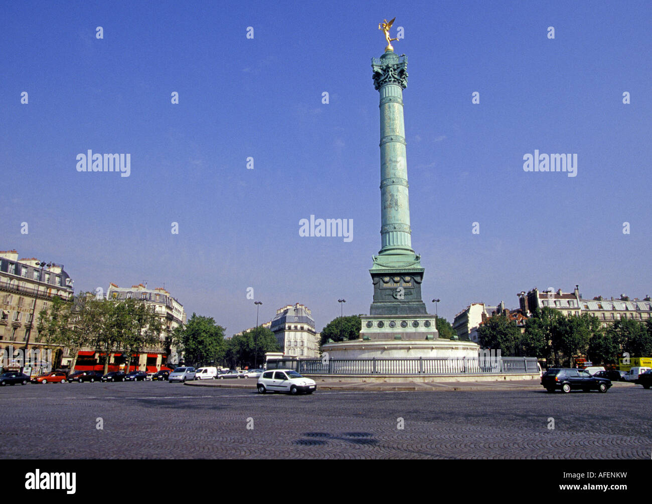 The July Column monument now stands Place de la Bastille at the site of ...