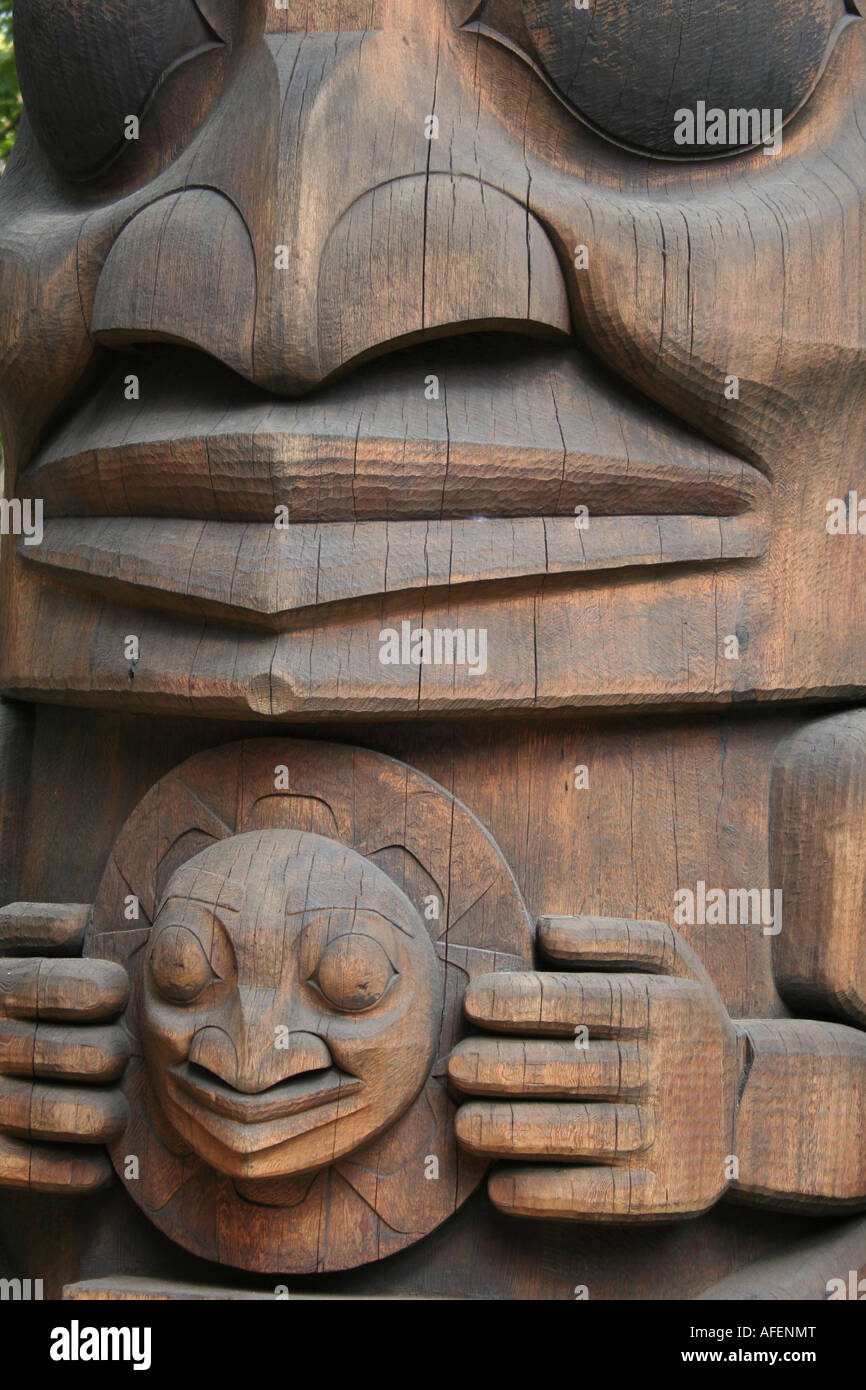 Totem Pole Occidental Square Seattle Washington USA Stock Photo - Alamy
