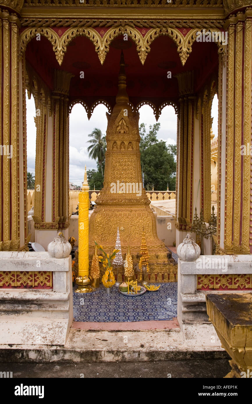 Shrine at Pha That Luang stupa, Vientiane, Laos Stock Photo - Alamy