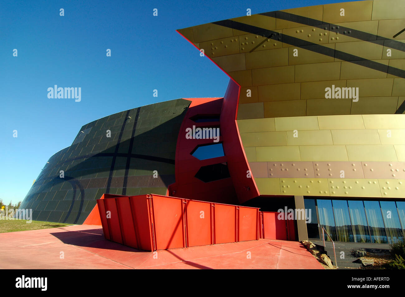 Building of the National Museum of Australia, Canberra, Australia Stock ...