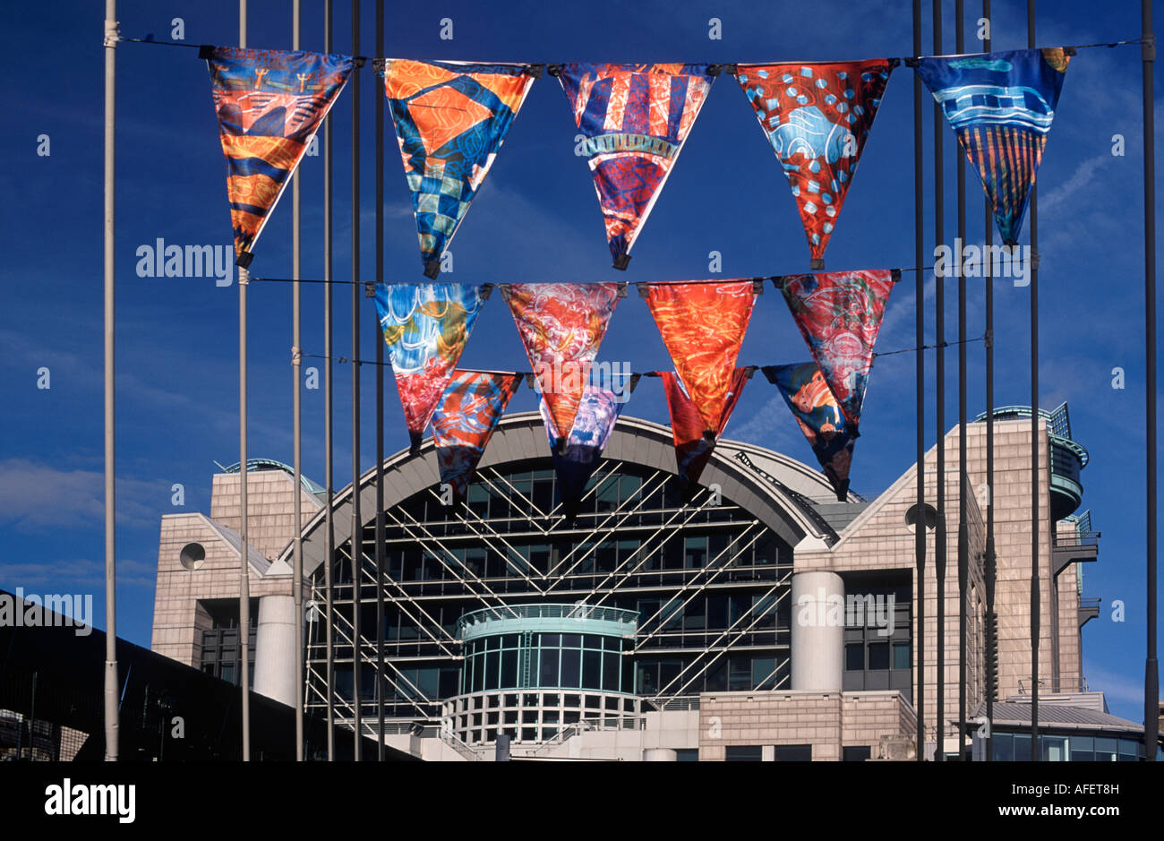 1 Embankment Place: Colourful pennants on Hungerford Pedestrian Bridge ...