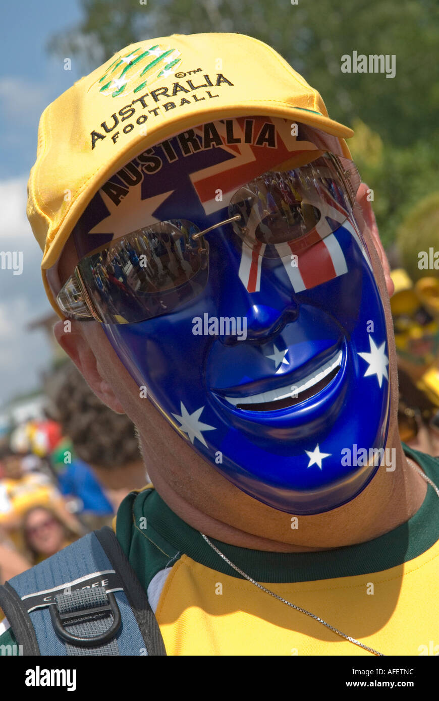 An Australian supporter in Kaiserslauten for the Italy v Australia ...