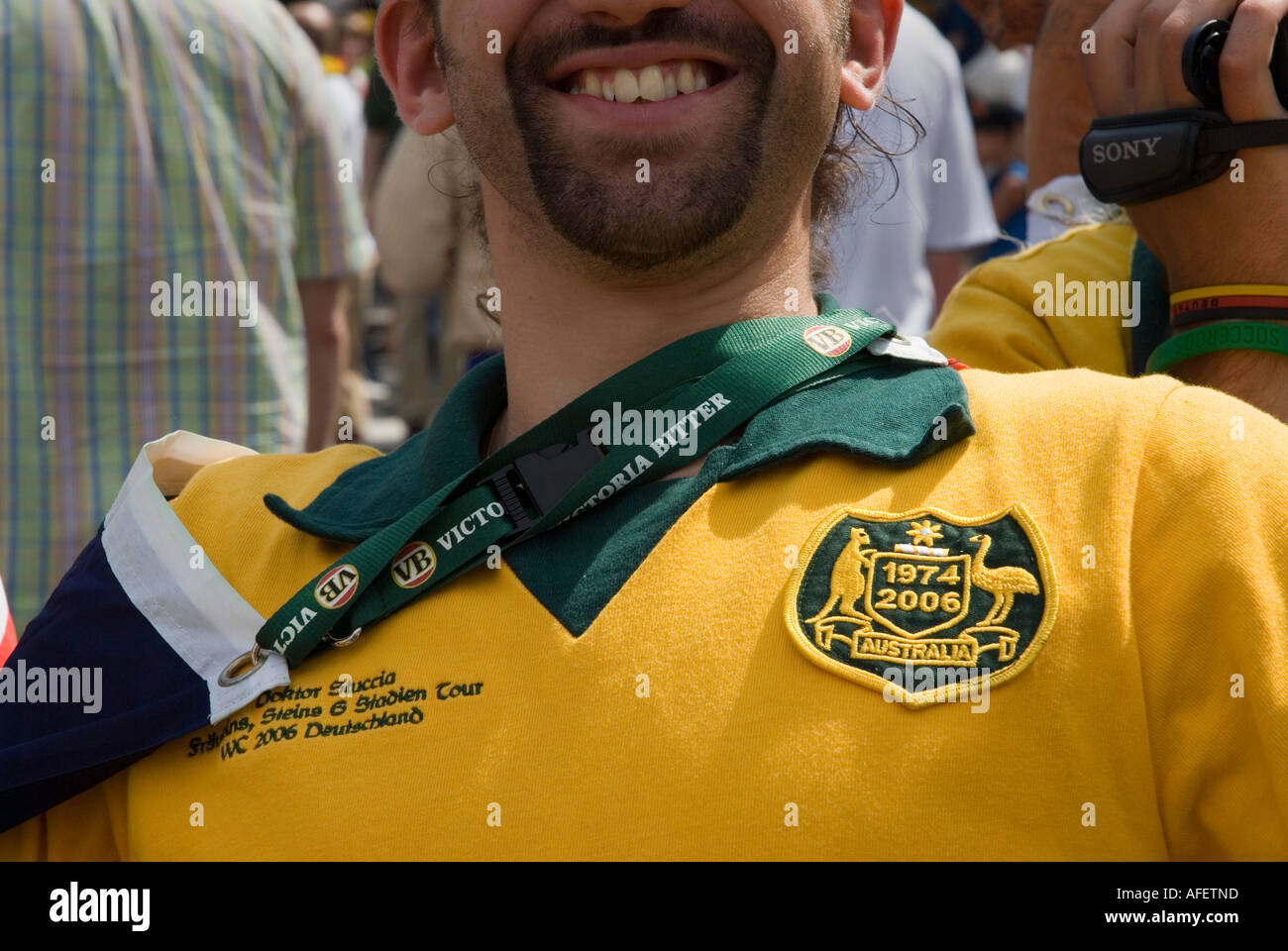 Australian supporter in kaiserslauten italy hi-res stock photography ...