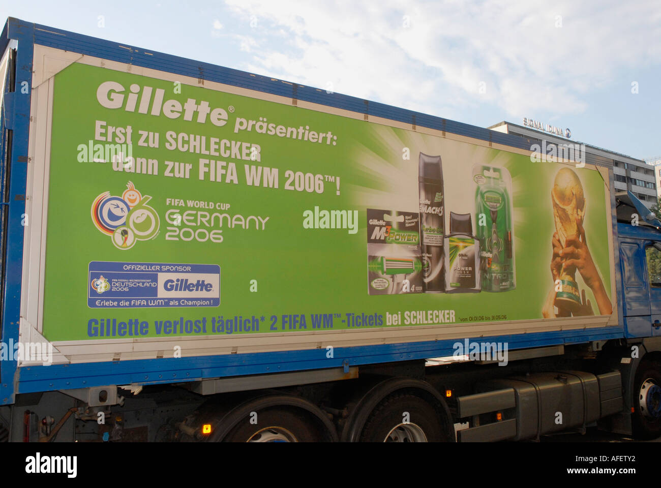 Advertisement for Gillette shaving products featuring the World Cup on ...