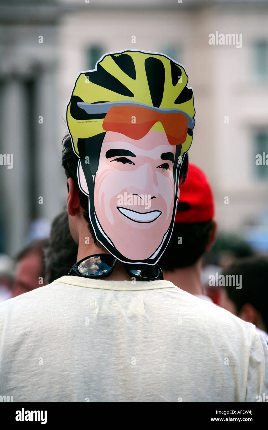 Face mask at the Tour de France, London, England Stock Photo - Alamy