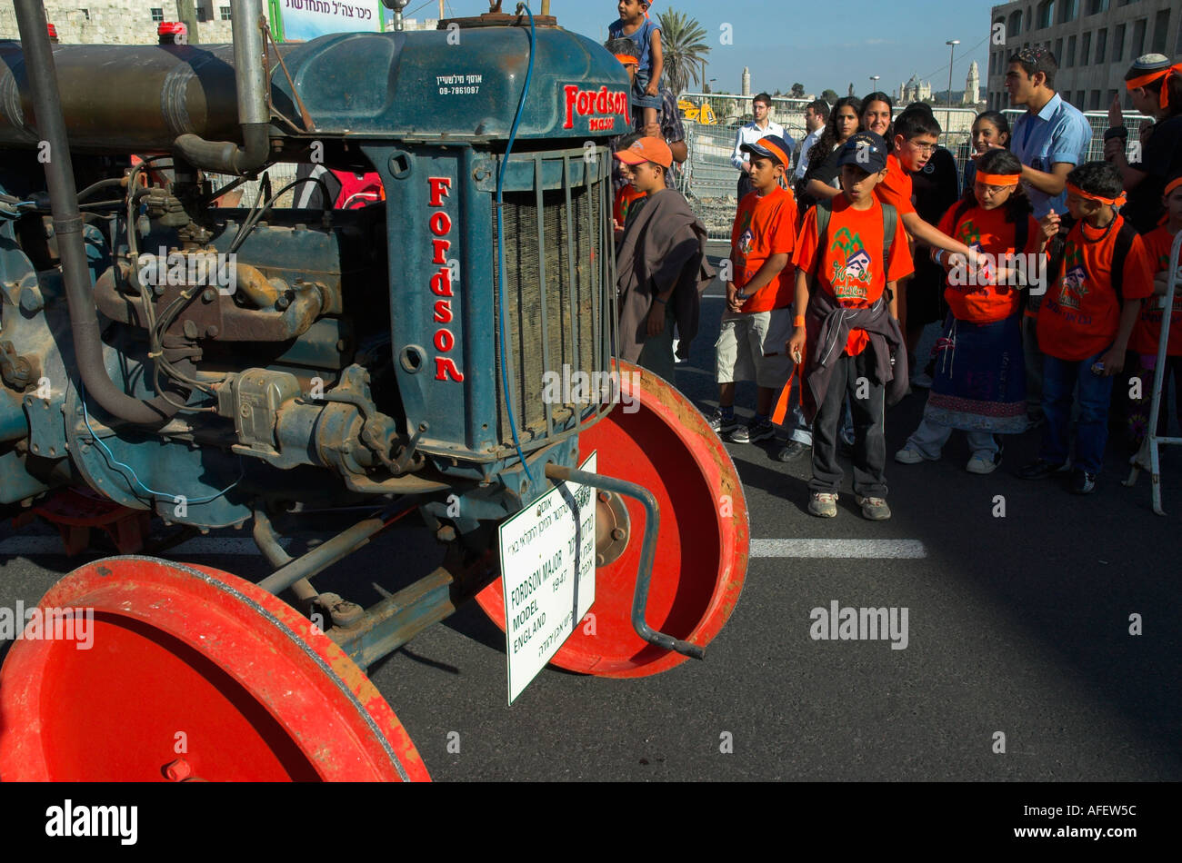 Israel Jerusalem Jerusalem day celebrations old agricultural tractors ...