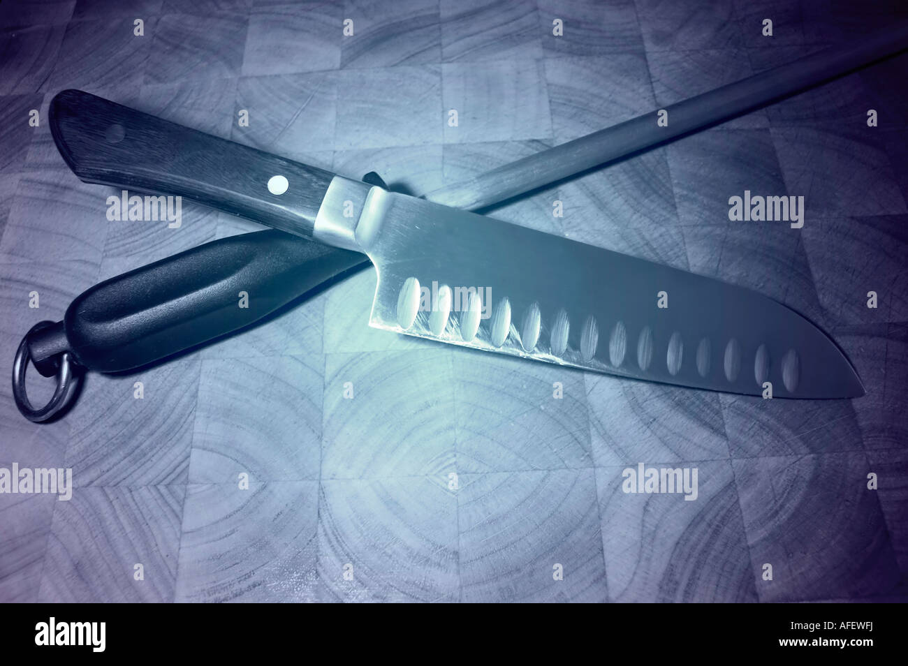 Chef knife blade hi-res stock photography and images - Alamy