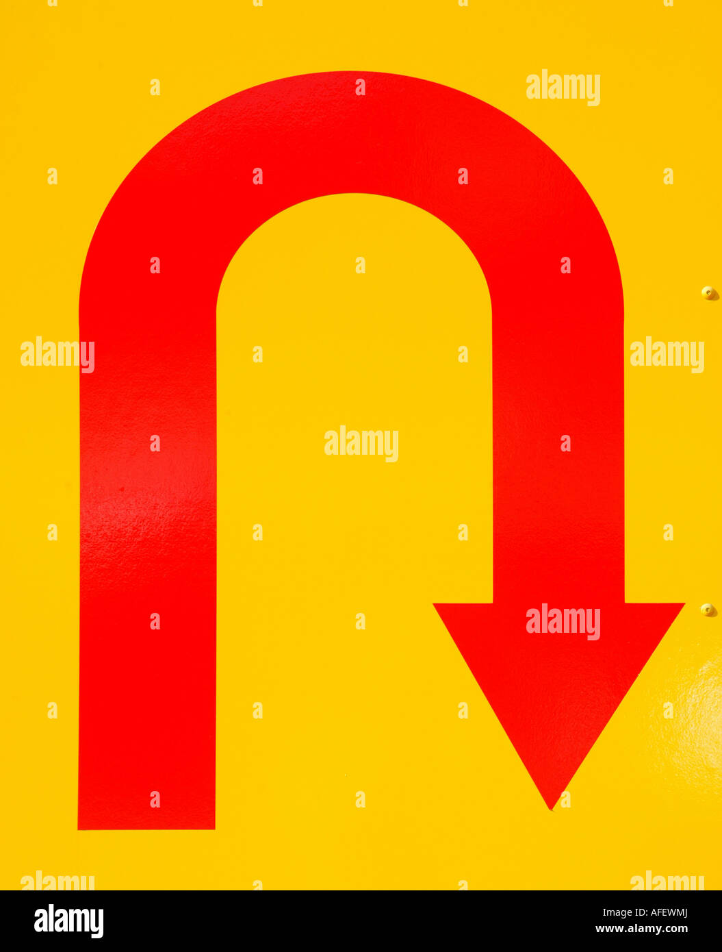 U turn sign hi-res stock photography and images - Alamy
