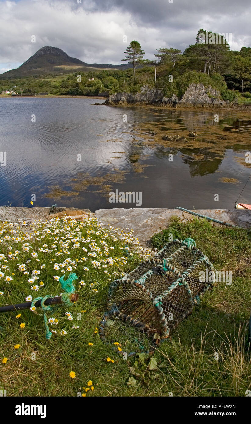 View from Letterfrack Quay Connemara County Galway Ireland Stock Photo ...