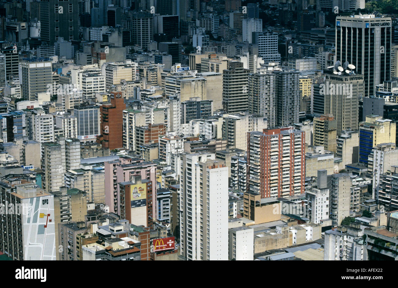 View over Downtown Caracas Venezuela Stock Photo - Alamy
