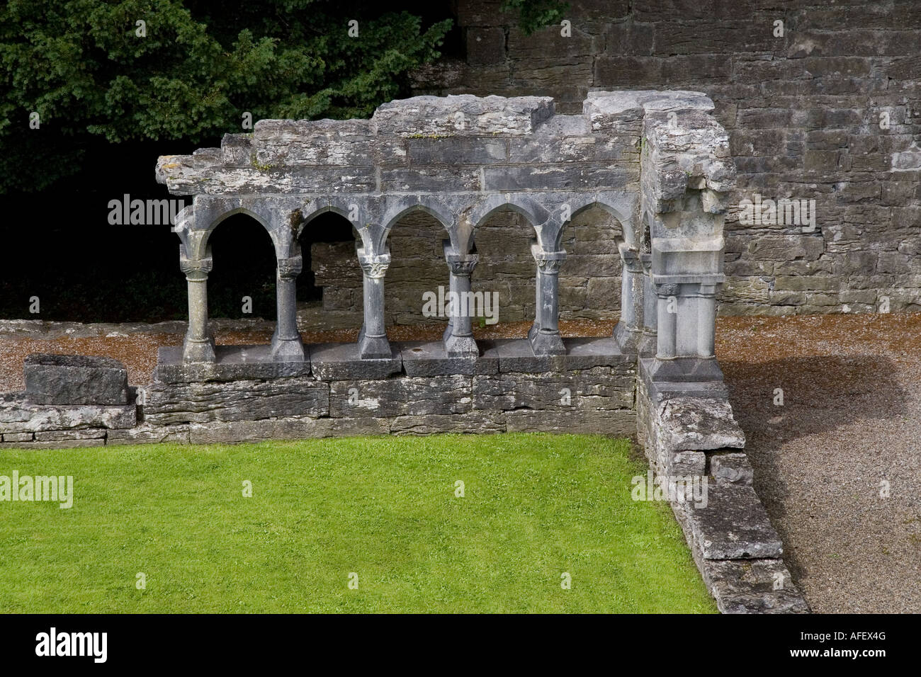 Cloisters Cong Abbey, County Mayo Ireland Stock Photo - Alamy