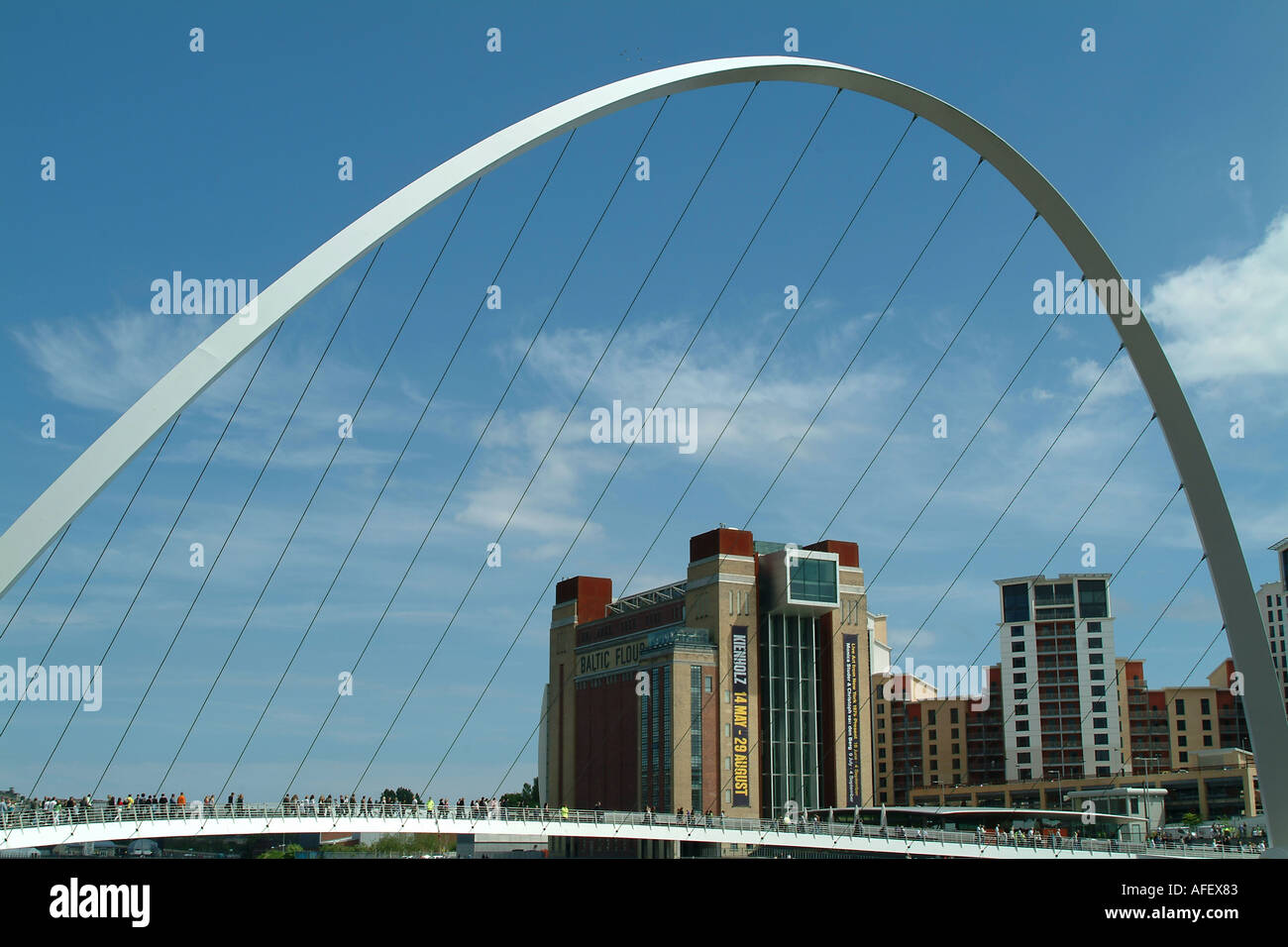 Millennium lifting footbridge hi-res stock photography and images - Alamy