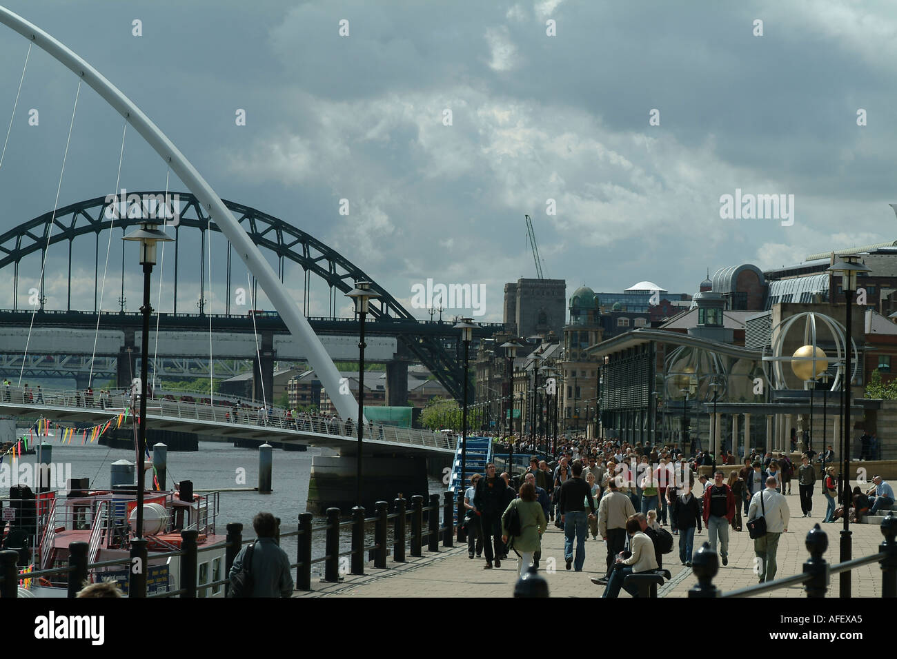 Millennium lifting footbridge hi-res stock photography and images - Alamy