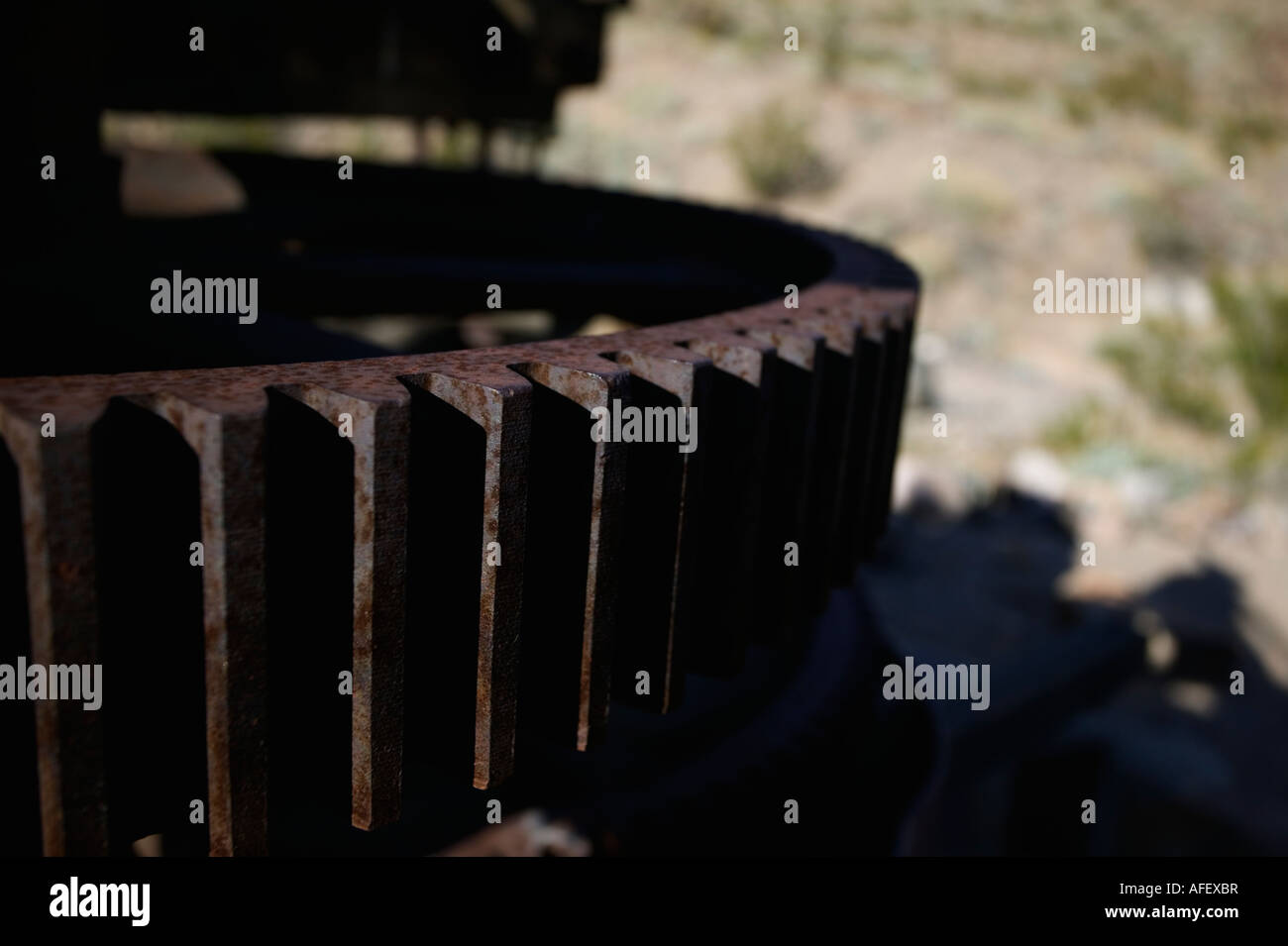 Death Valley historic mining equipment Stock Photo - Alamy