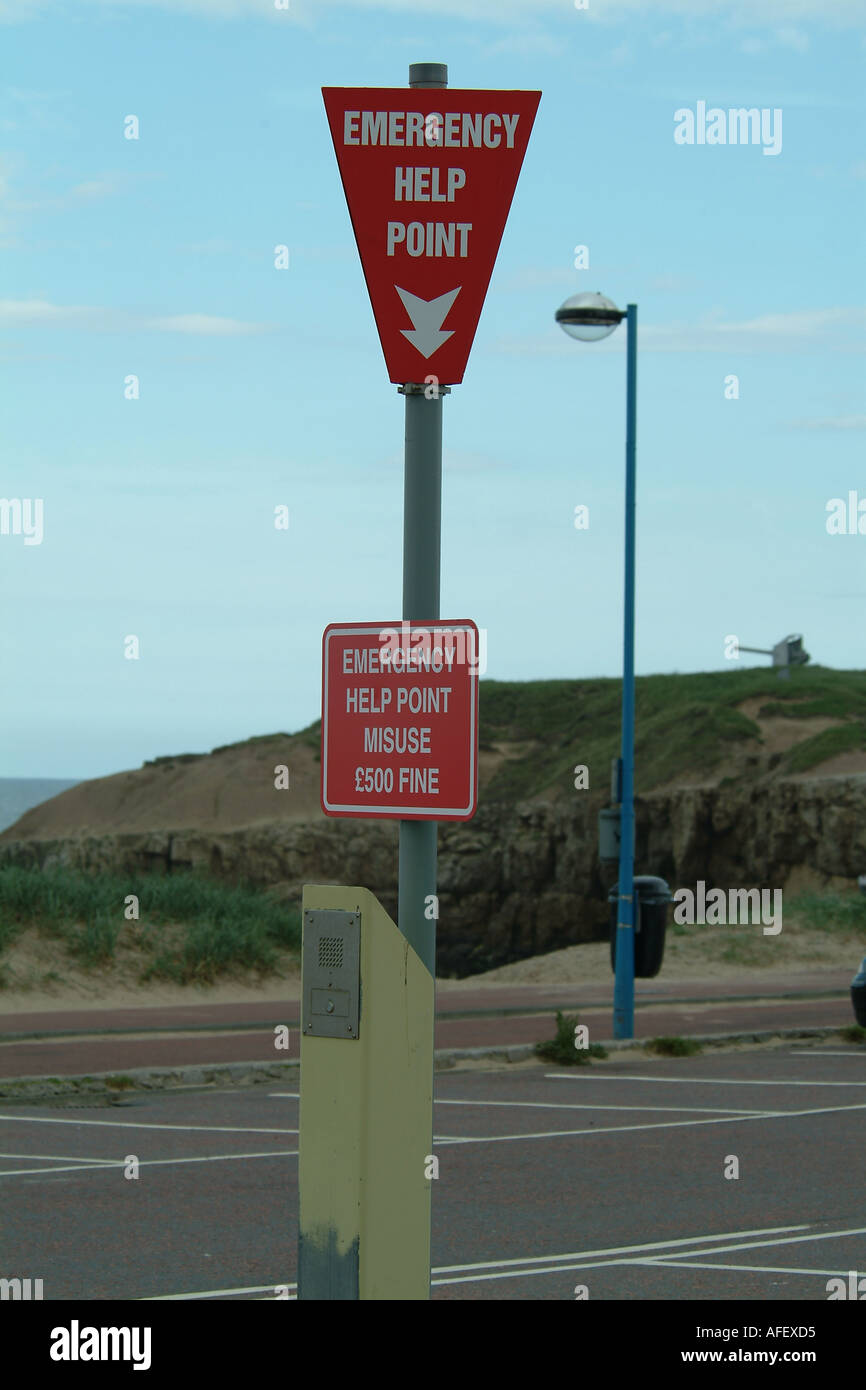 Emergency help point Stock Photo - Alamy