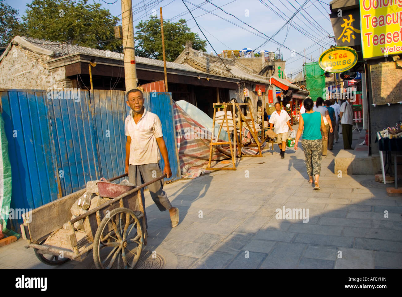 Beijing CHINA, Old Neighborhoods Street Scene Hutongs Migrant ...