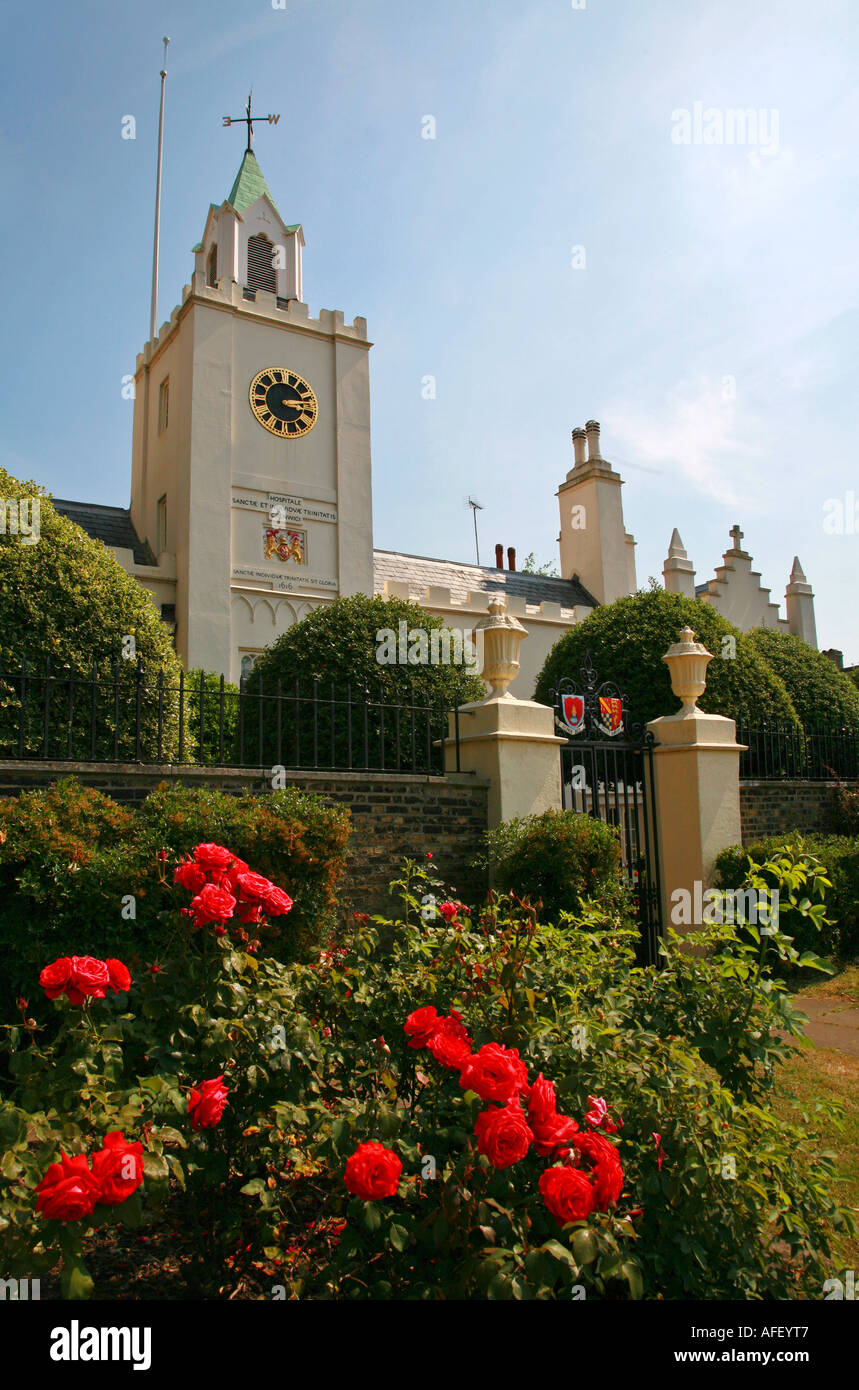 Trinity Hospital on the Thames river front at Greenwich London Stock ...