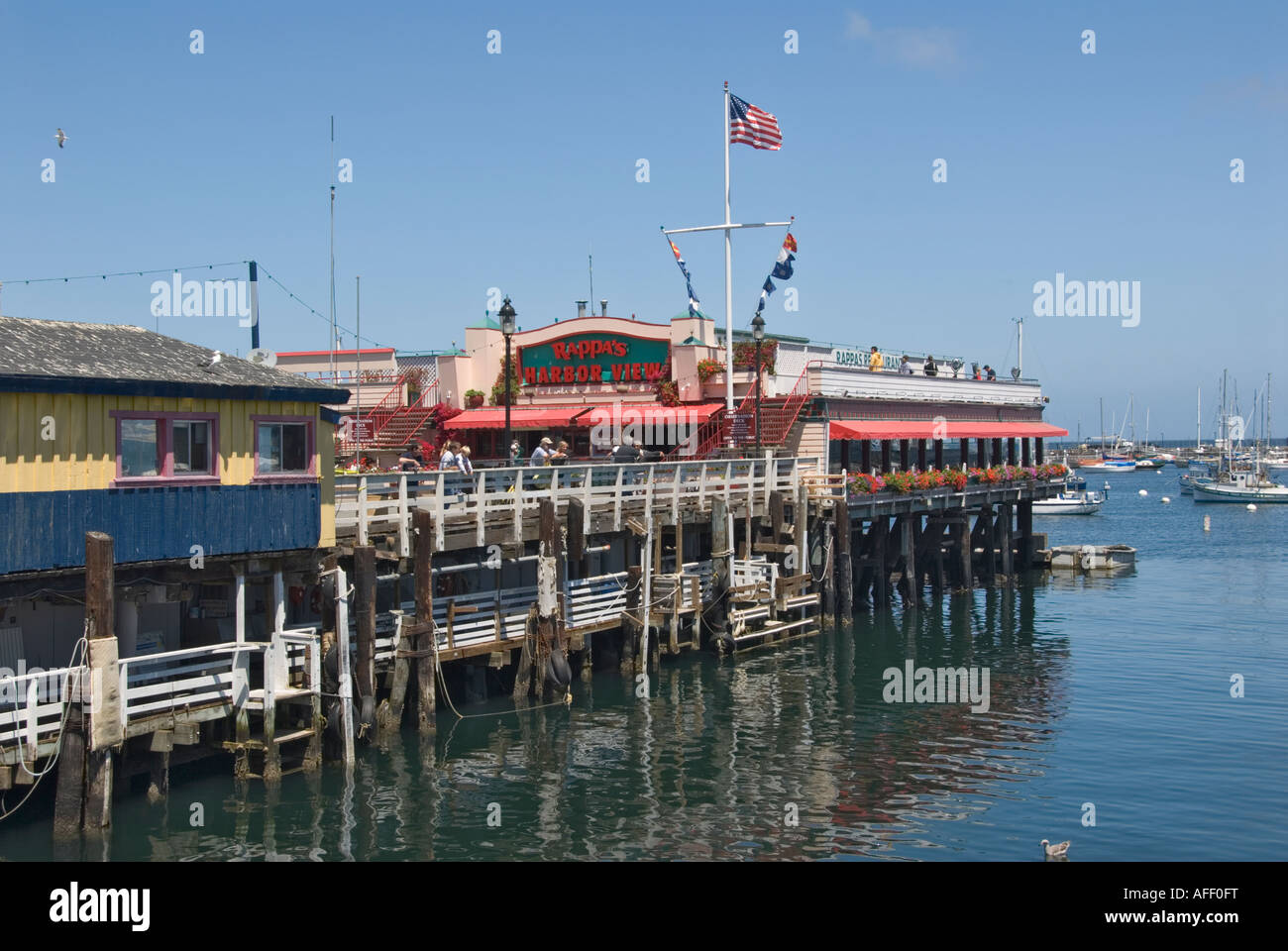California Monterey Fisherman's Wharf restaurant Stock Photo - Alamy