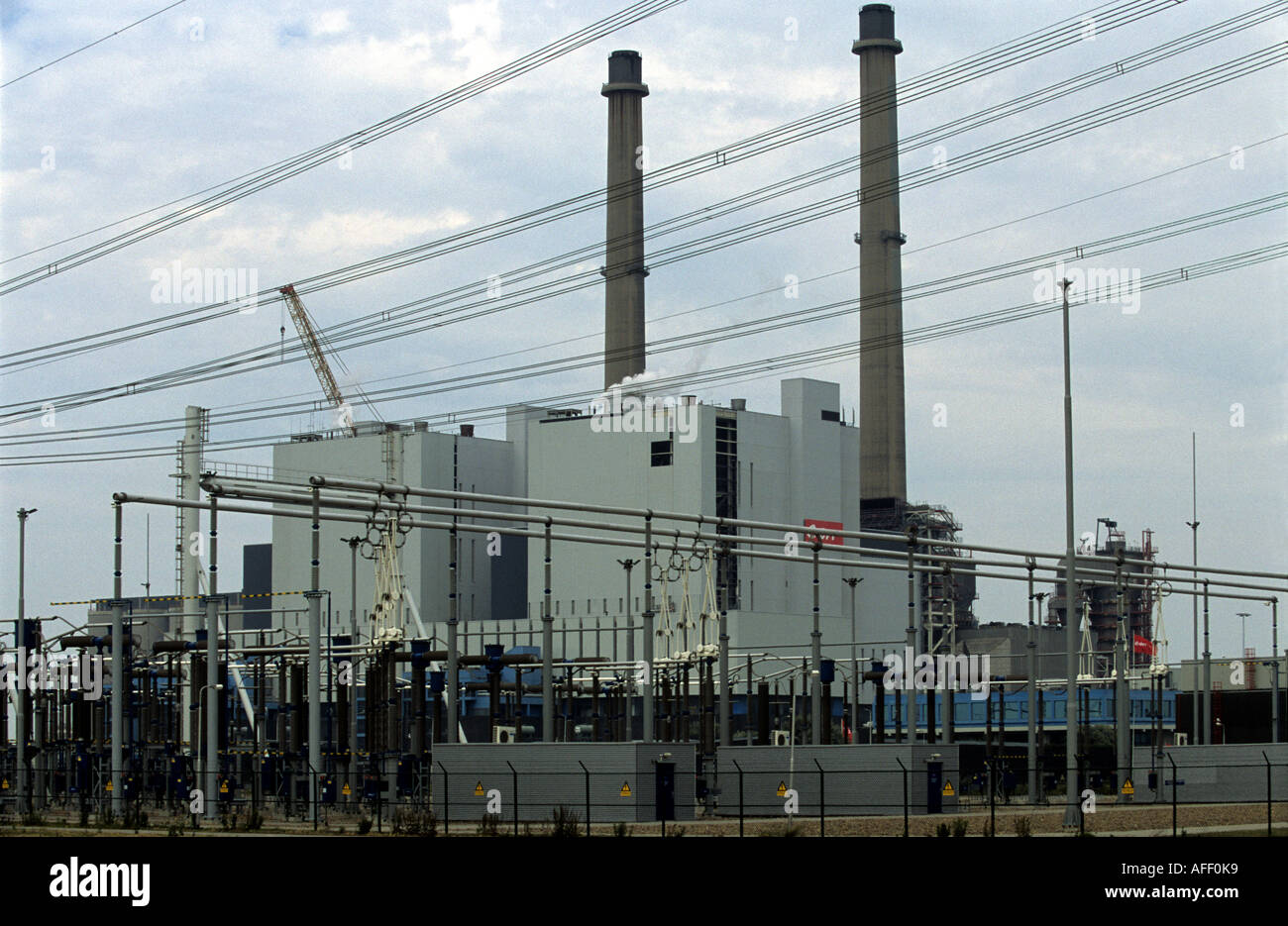Coal-fired power station owned by German utility E.ON at Maasvlakte ...