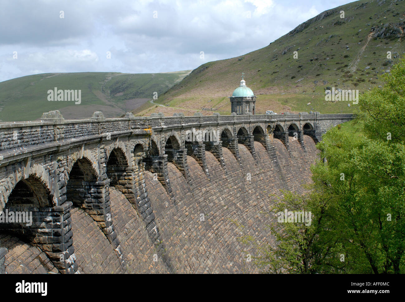 Craig Goch Reservoir Dam Stock Photo - Alamy