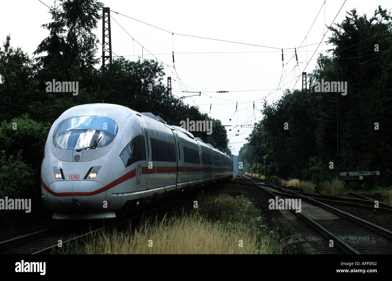 German Railways Inter-City Express (ICE) passenger train, Leichlingen ...