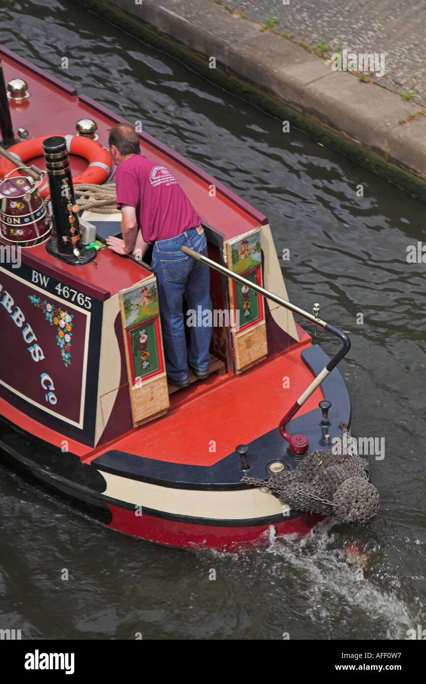 Rear action barge steering Stock Photo - Alamy