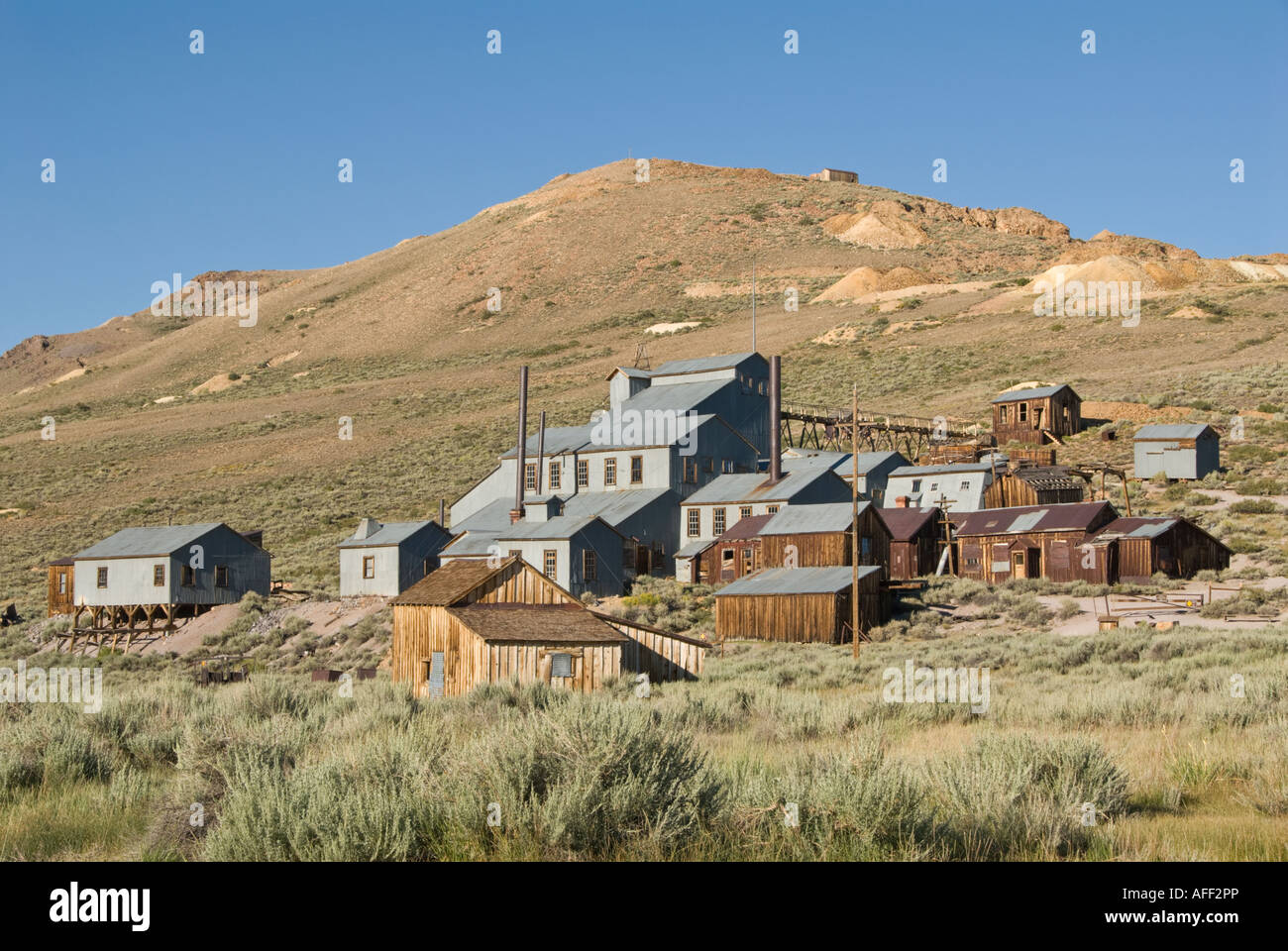 California Bodie State Historic Park ghost town mine buildings Stock ...
