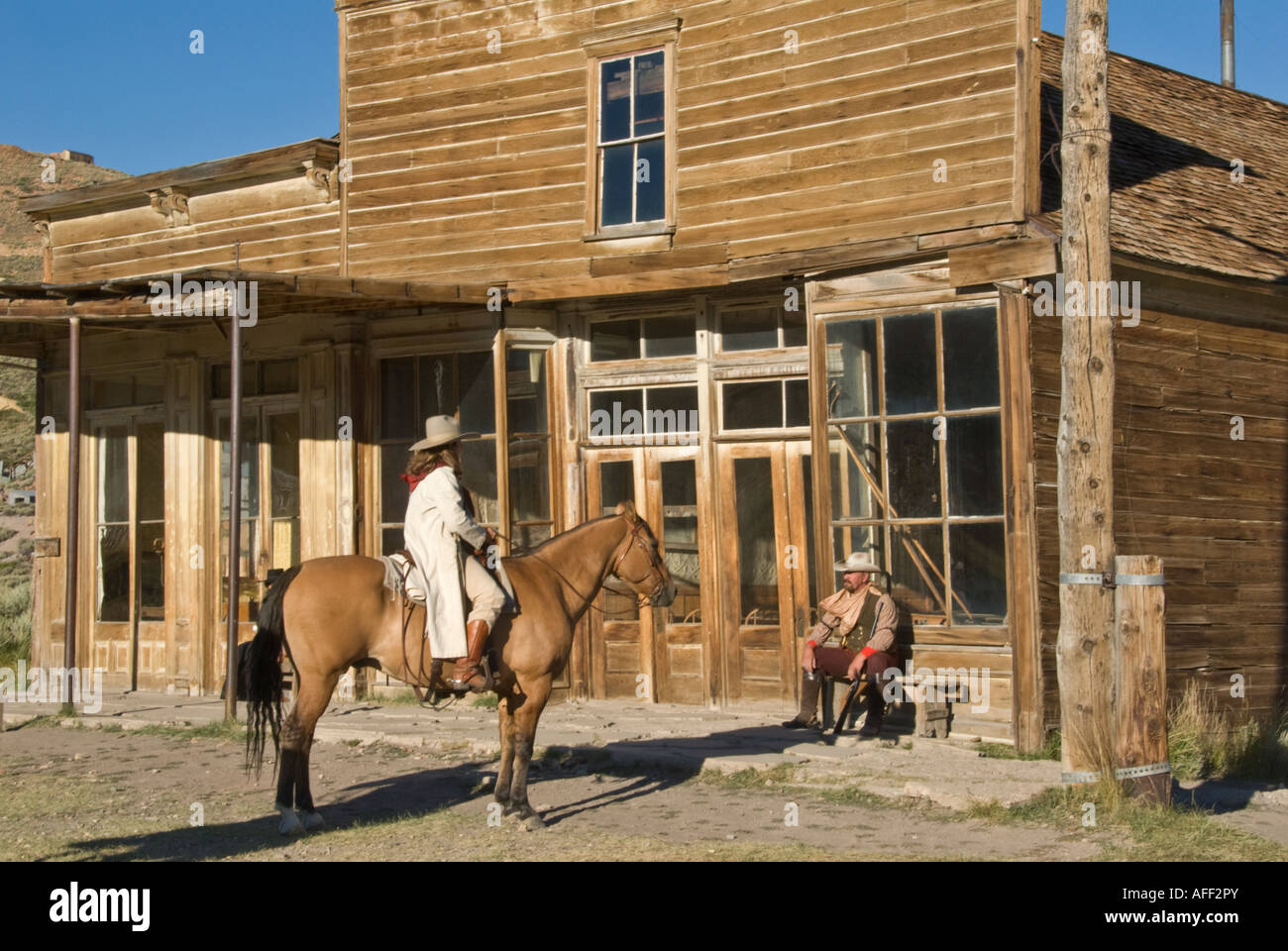 California Bodie State Historic Park ghost town reenactors Stock Photo ...
