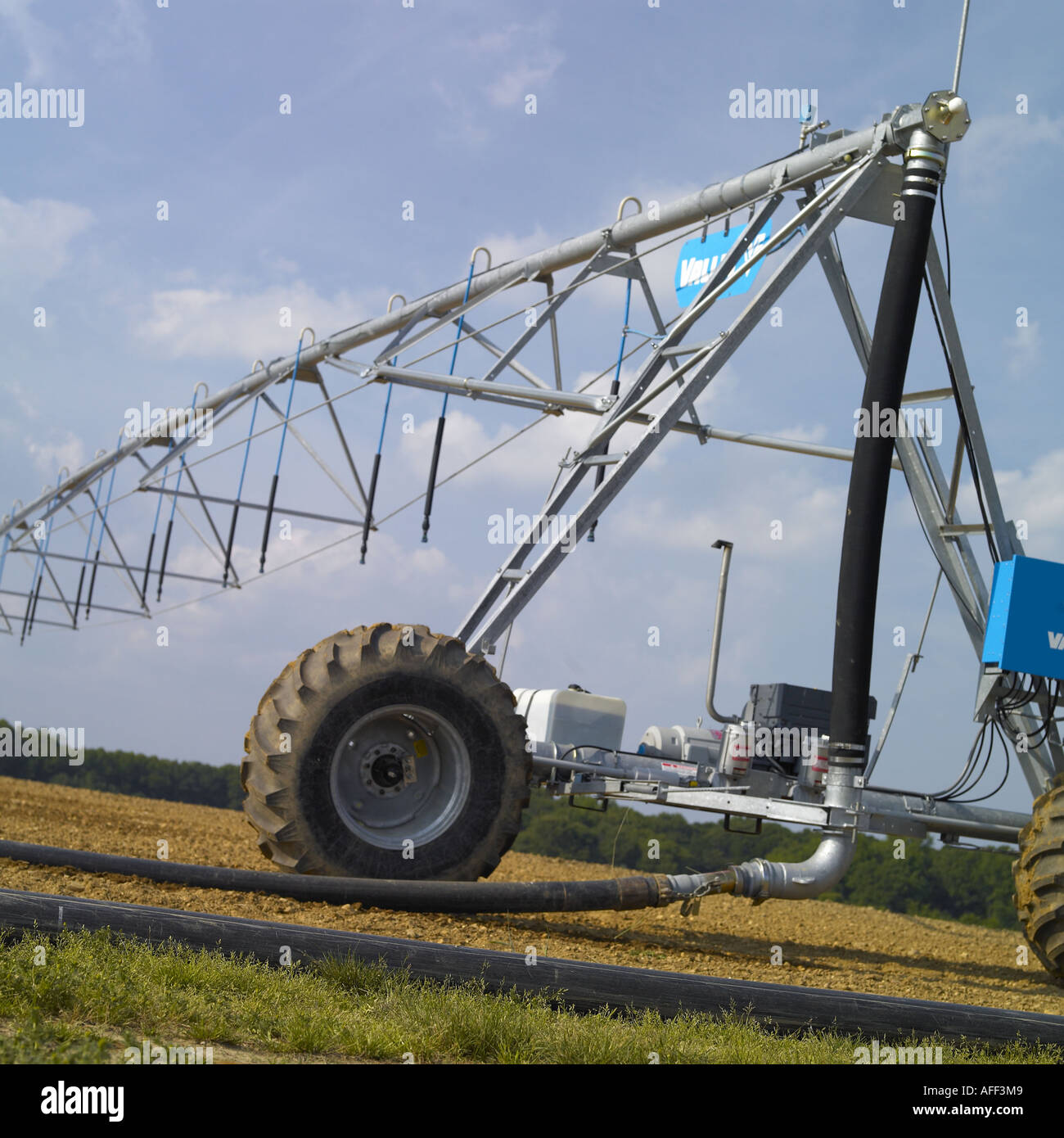 a close-up of a wheel of an irrigation system Stock Photo - Alamy