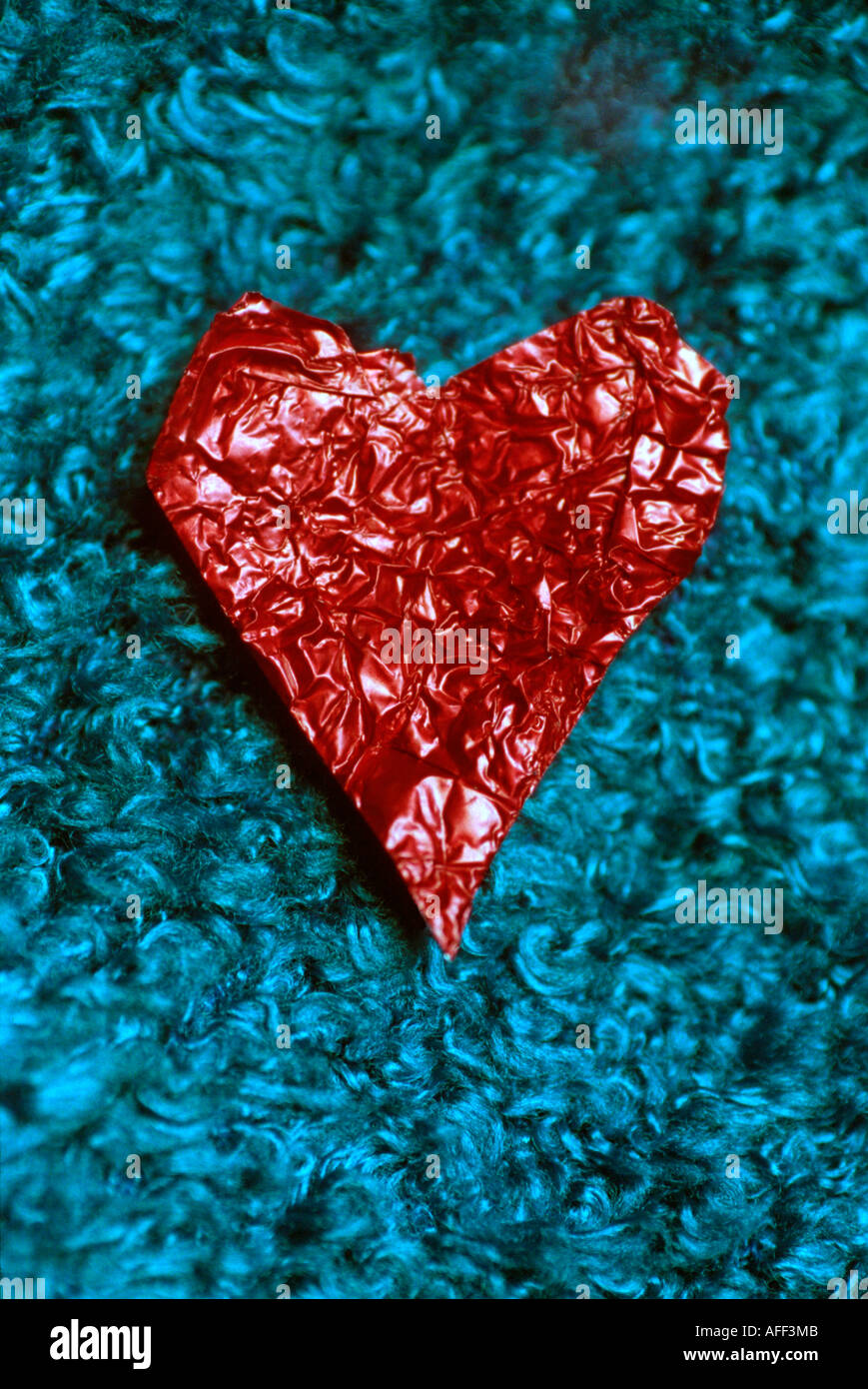 RED FOIL HEART Stock Photo - Alamy