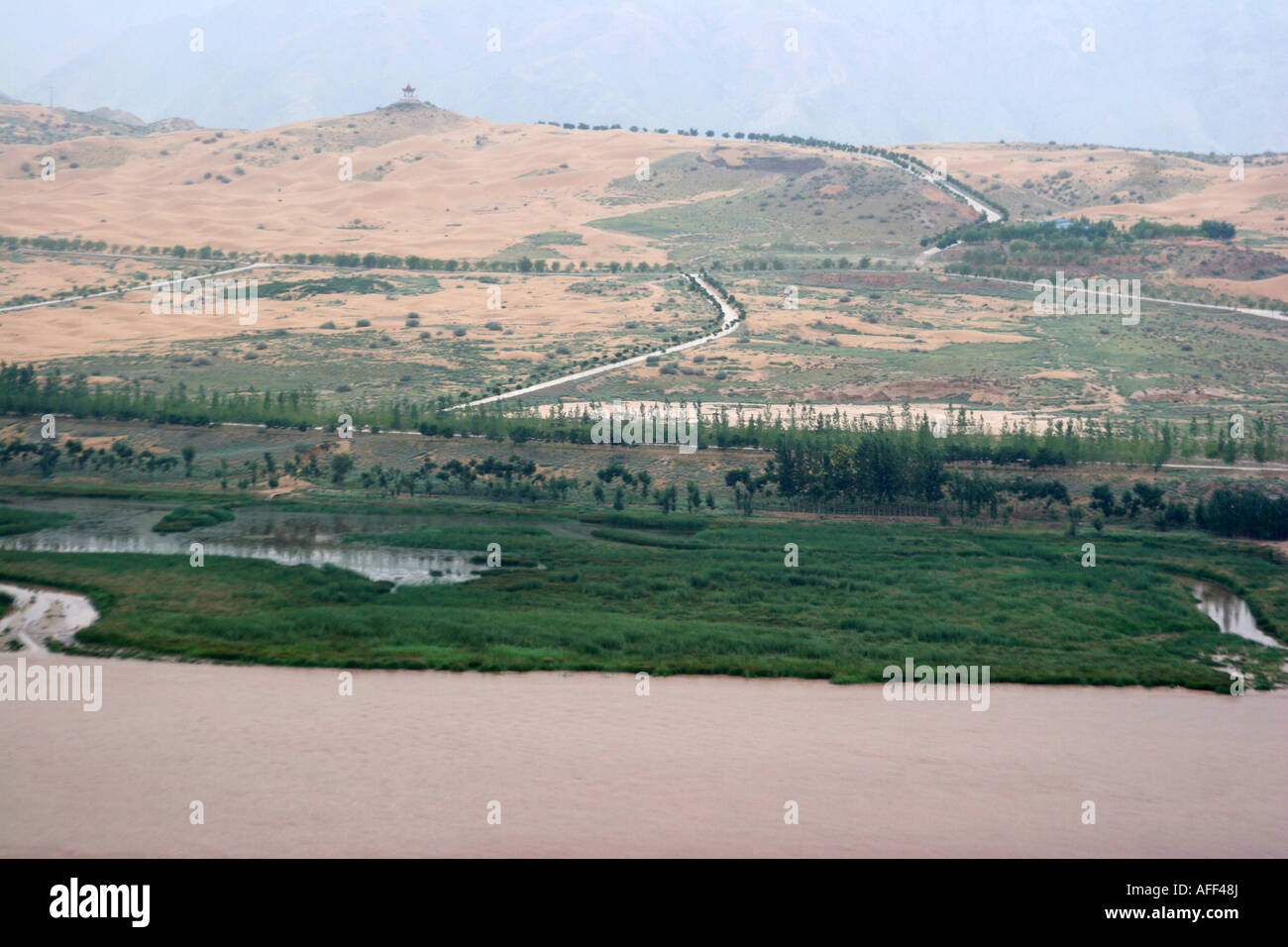 Yellow river Ningxia China August 2007 Stock Photo - Alamy