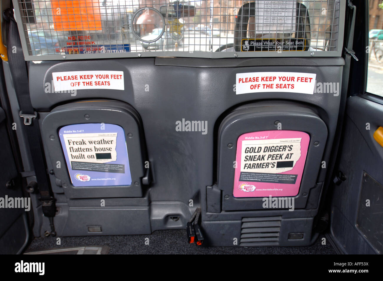 Please keep feet off seats hi-res stock photography and images - Alamy