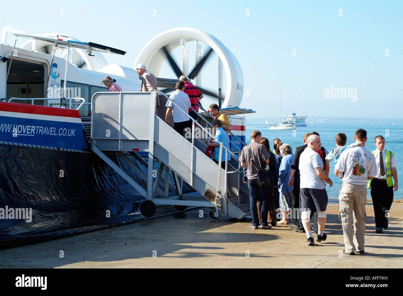 Solent Express BHT 130 Type Hovercraft on the apron at Southsea in ...