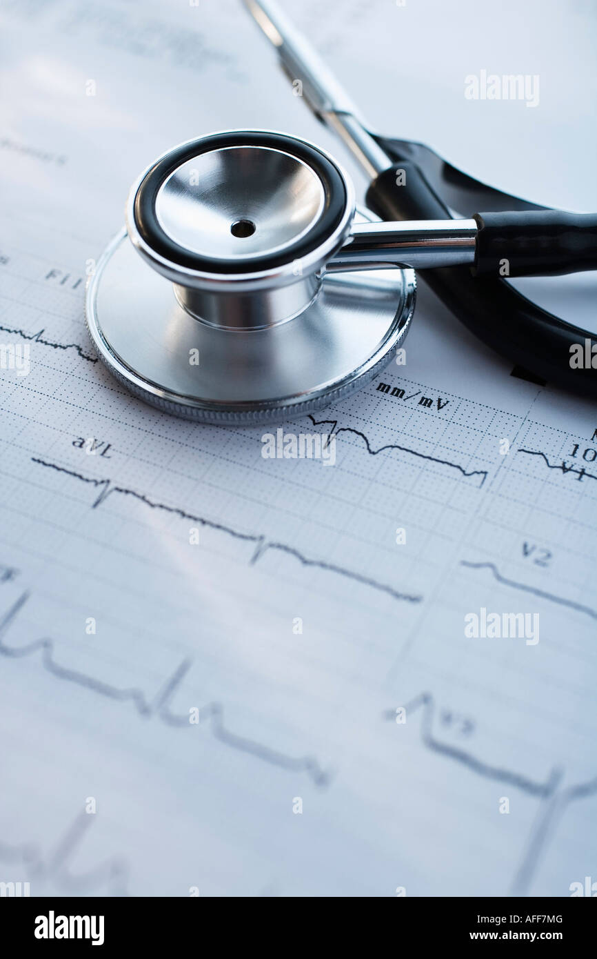 Medical stethoscope chart still life hi-res stock photography and ...
