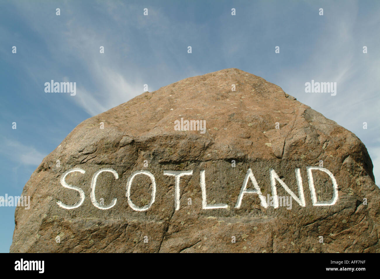 Scotland Border Sign Northumberland Border High Resolution Stock ...
