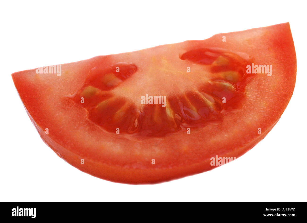 Single slice of tomato Stock Photo - Alamy