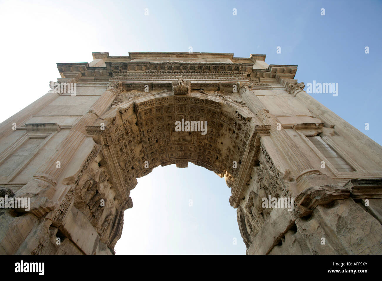 Arch of Septimius Severus, Ancient Roman Forum, Rome, Italy Stock Photo ...