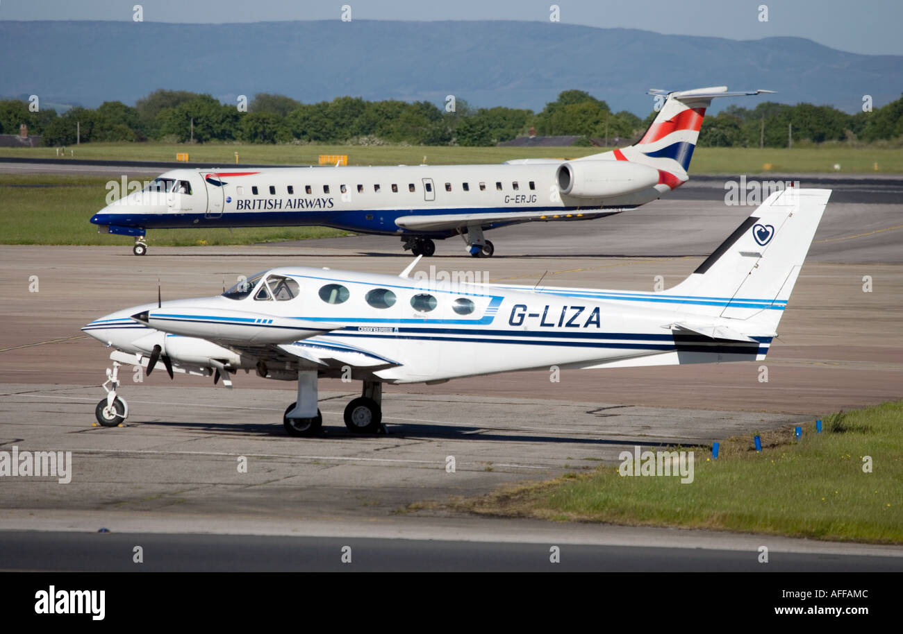 British Airways BA and business prop at MAN Manchester Airport Stock ...